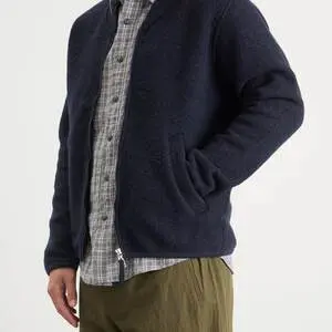 Universal Works Wool Fleece Zip Bomber Jacket