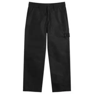 Stone Island Ghost All Weather Cotton Canvas Trousers - Black