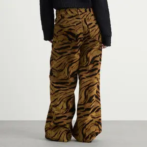 GANNI Printed Flock Denim Baggy Jeans