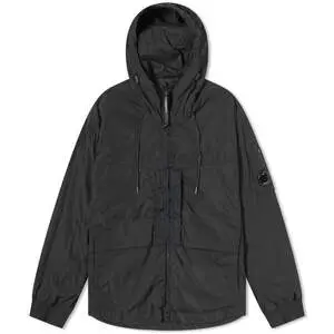 C.P. COMPANY Chrome-r Hooded Overshirt - Black