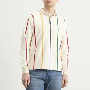 DRAKE'S Colourful Vertical Stripe Rugby