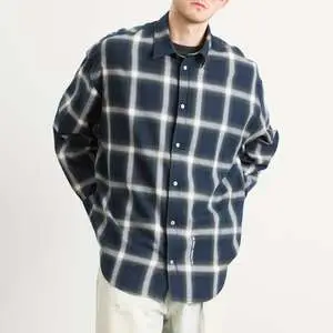 Acne Studios Setar Long Sleeve Flannel Shadow Check Shirt