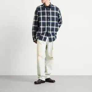 Acne Studios Setar Long Sleeve Flannel Shadow Check Shirt