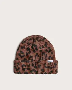 BUTTER GOODS Distress Waffle Beanie - Leopard