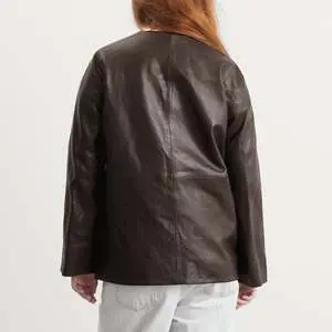 RÓHE Mandarin Leather Jacket