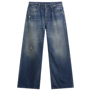 Acne Studios 2021 Blue Trafalgar Wide Leg Jeans - Mid Blue