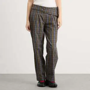 DAMSON MADDER Fia Check Trousers | 100% Cotton | End Clothing