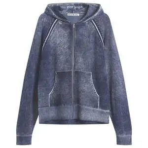 Acne Studios Kupiter Knitted Hoodie - Navy Blue