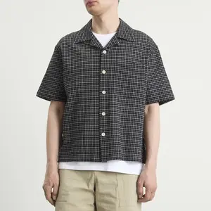 CAFÉ MOUNTAIN Loose Check Vacation Shirt