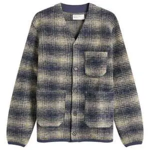 Universal Works Uist Fleece Cardigan - Navy