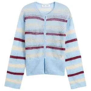 Samsøe Samsøe Sahera Knitted Cardigan - Blue Multi Stripe