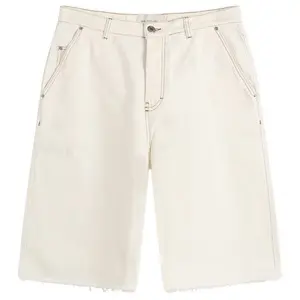 AMI Paris Light Denim Shorts - White