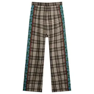 Toga Printed Wide Leg Trousers - Grey