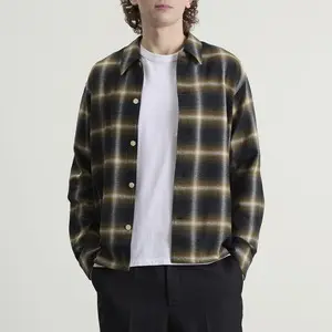 SECOND / LAYER Logan Ombre Long Sleeve Check Shirt