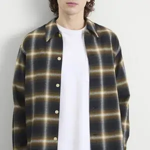 SECOND / LAYER Logan Ombre Long Sleeve Check Shirt