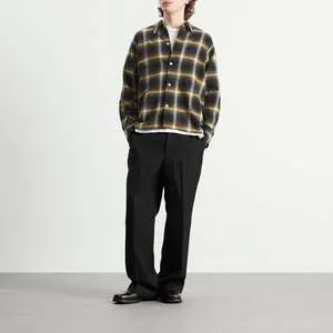 SECOND / LAYER Logan Ombre Long Sleeve Check Shirt