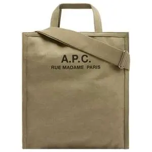 A.p.c. Recuperation Heavy Canvas Tote Bag - Khaki