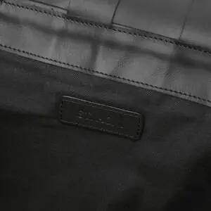 ST. AGNI Woven Envelope Slim Tote - Black