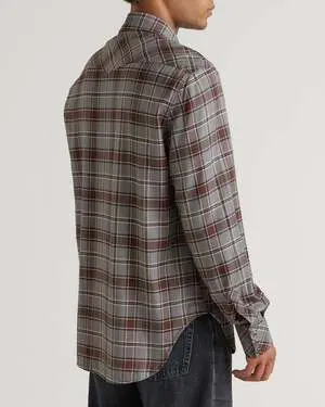 Acne Studios Surrow Check Flannel Long Sleeve Shirt