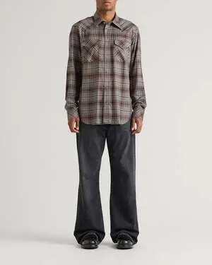 Acne Studios Surrow Check Flannel Long Sleeve Shirt