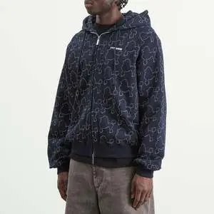 TTT MSW Dog Embroidery Zip Hoodie