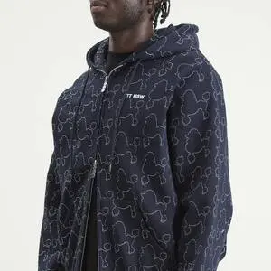 TTT MSW Dog Embroidery Zip Hoodie