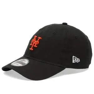 New Era New York Mets Washed Script 9twenty Cap - Black