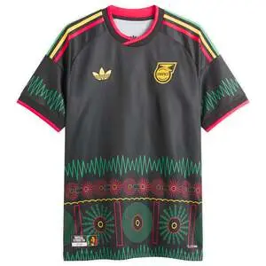 Adidas Jamaica 26 Away Replica Jersey Top - Black