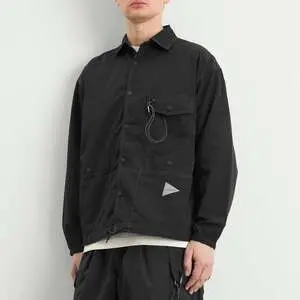 AND WANDER Crinkled Nylon Shirt Jacket