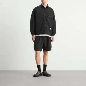 AND WANDER Crinkled Nylon Shirt Jacket
