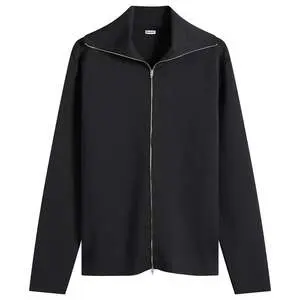JIL SANDER Compact Zip Through Knit - Black