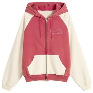 TTT MSW Fade Damage Zip Up Hoodie - Red