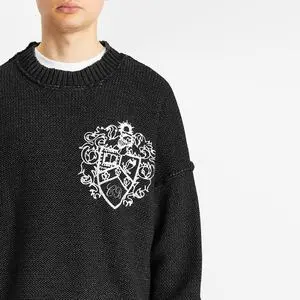 COLE BUXTON Collegiate Crest Knit Sweater