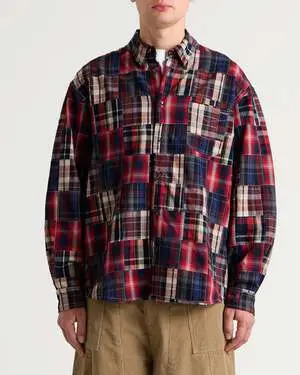 FRIZMWORKS Madras Patchwork Relaxed Shirt