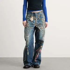 Acne Studios Jewellery Printed Jeans