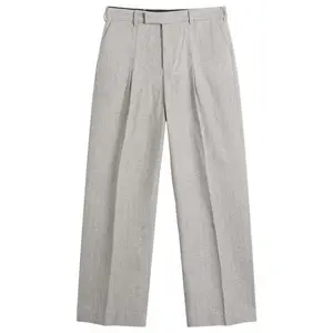 ABOUT:BLANK Herringbone Tailored Wide Leg Trouser - Grey