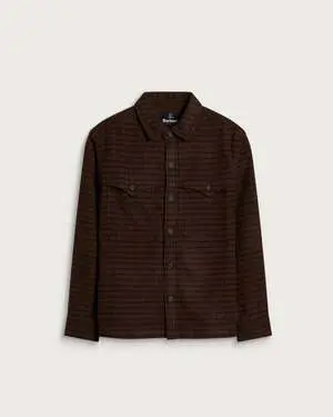 Barbour Heritage + Hatfield Os Houndstooth Overshirt - Chestnut