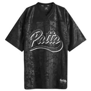 PATTA Digi Lobi Mesh Football Jersey T-shirt - Black