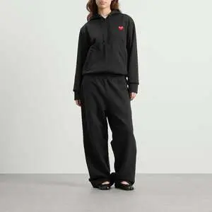 Play Comme Des Garcon Red Emblem Zip Hoodie