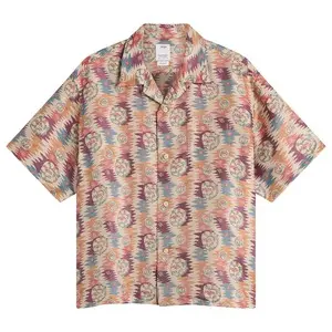 Visvim Crosby Jacquard Silk Shorts Sleeve Shirt | Size: | 100% Linen | End Clothing - Multicolor