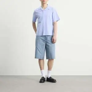WAX LONDON Didcot Seersucker Stripe Vacation Shirt