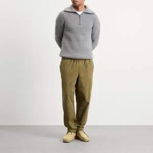 Armor Lux Half Zip Rib Knit Jumper
