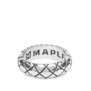 MAPLE Quilted Band Ring - Silver