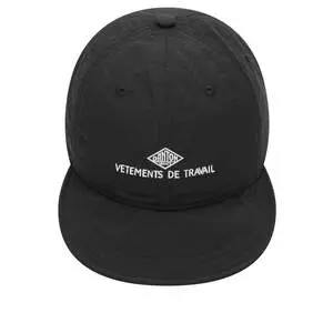 DANTON Nylon Taffeta 6 Panel Cap - Black
