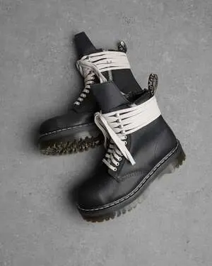 Rick Owens X Dr. Martens Quad Sole Steel Toe Boot