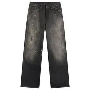Acne Studios 1981 Trafalgar Wash Wide Leg Jeans - Black
