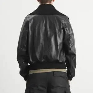 Our Legacy Pharos Leather Bomber Jacket - Black