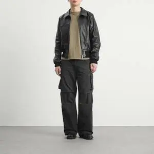 Our Legacy Pharos Leather Bomber Jacket - Black