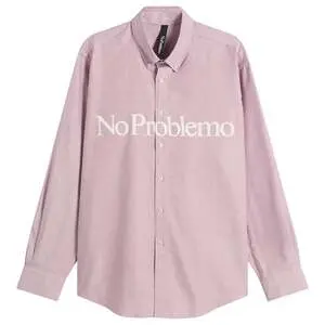 NO PROBLEMO Logo Oxford Shirt - Red