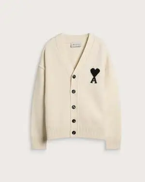 AMI Paris Contrasted Adc Cardigan